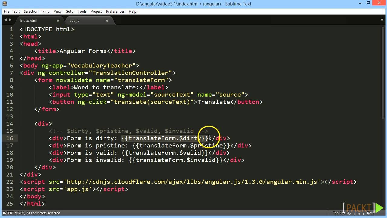 Building an Application with AngularJS Tutorial: Introducing the Angular Form | packtpub.com