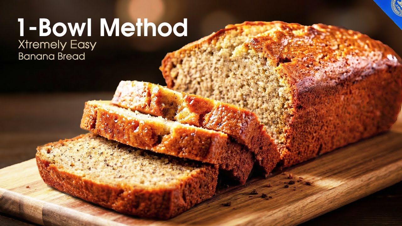 The EASIEST Moist Banana Bread You'll Ever Make With One Bowl