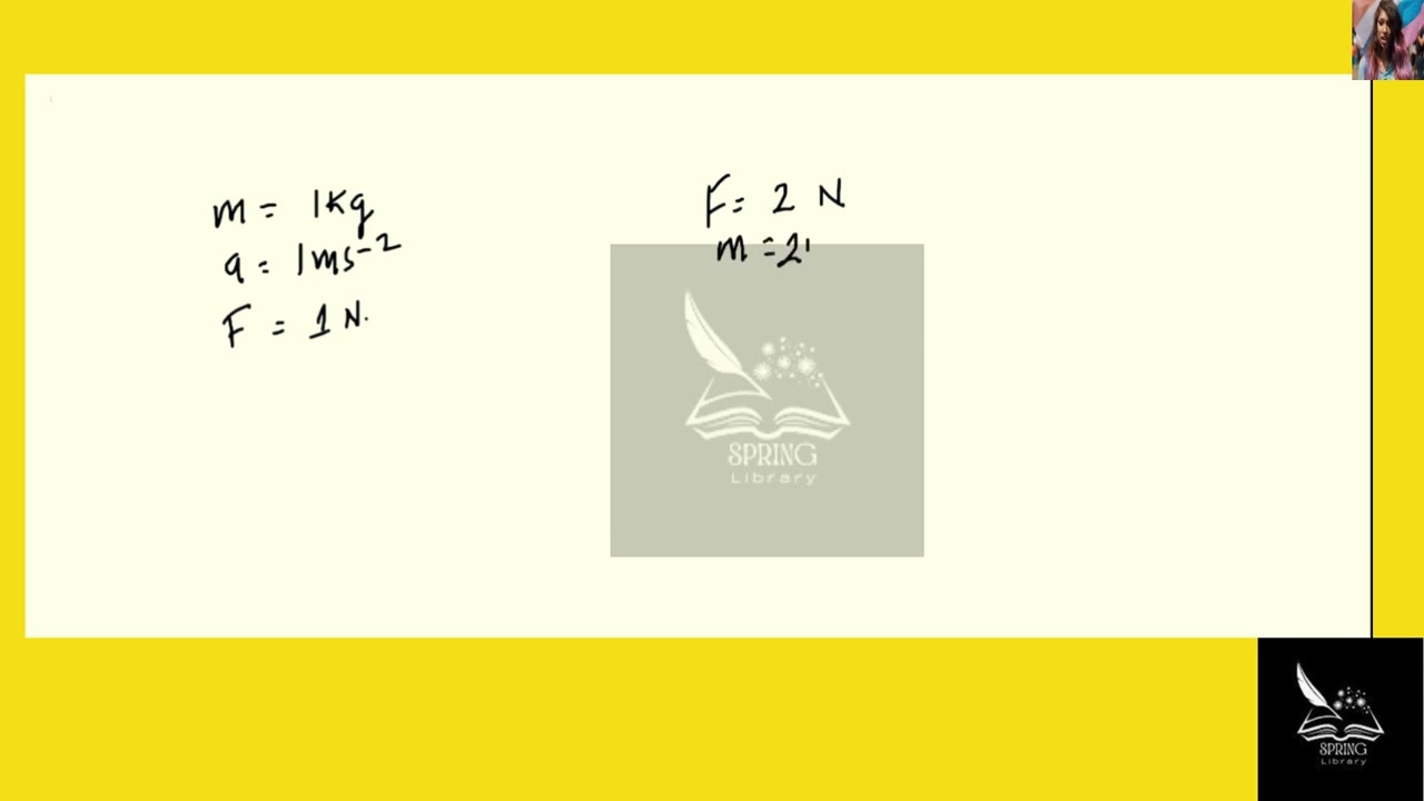 [Physics] Consider a mass of 1 kg accelerated 1   by a force of 1   . Show that the acceleration wou