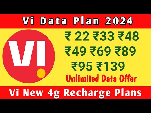 Vi Data Recharge Plans 2024 | Vi 4g Unlimited Recharge Plans