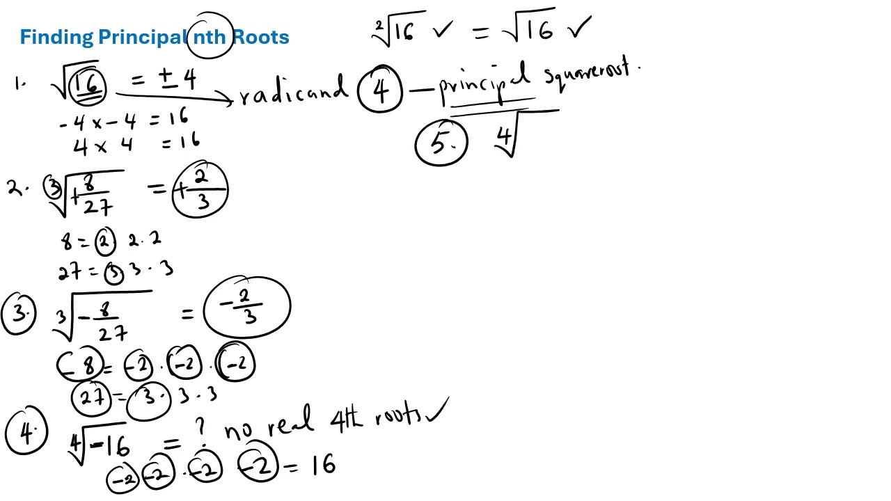 A.1 Finding Principal nth Roots