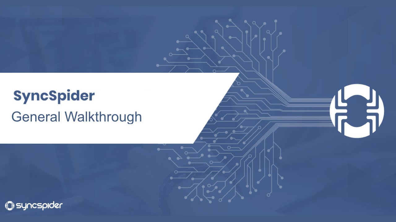 SyncSpider General Walkthrough