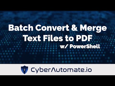 34. Convert text files to PDF then merge PDFs in bulk with PowerShell and iTextSharp