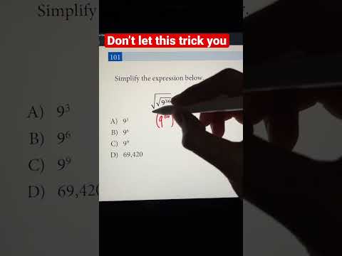 Algebra Problem Using Properties of Exponents, Square Roots, and Radicals | JusticeTheTutor #shorts