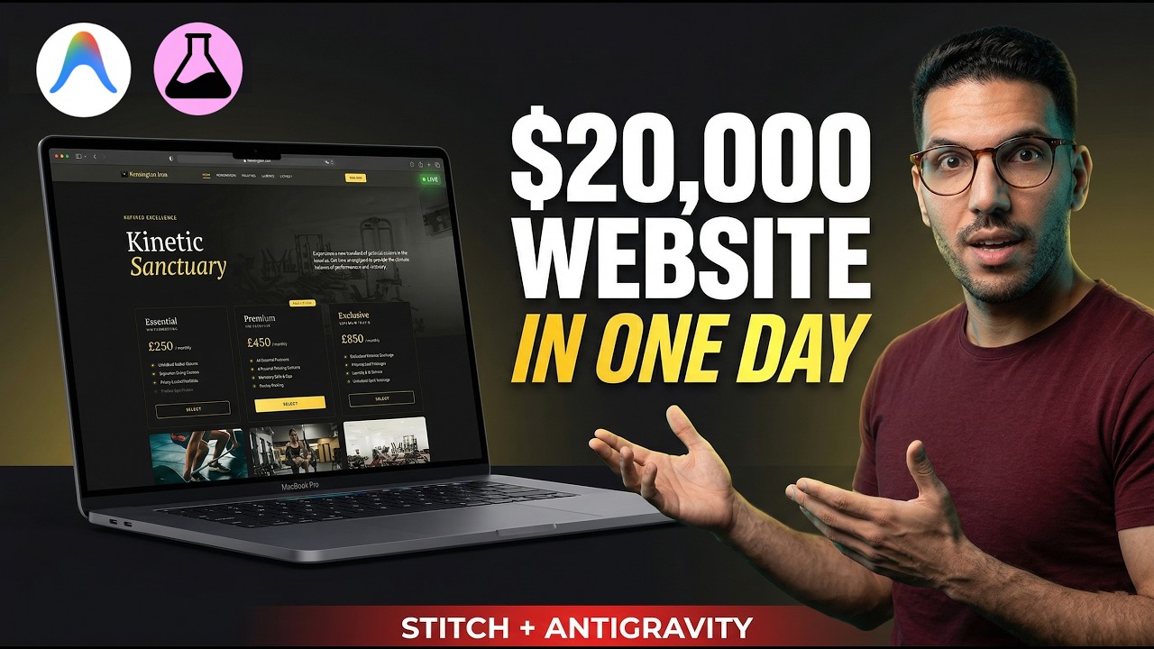 I Built a $20,000 Website in One Day with Google Stitch + Antigravity