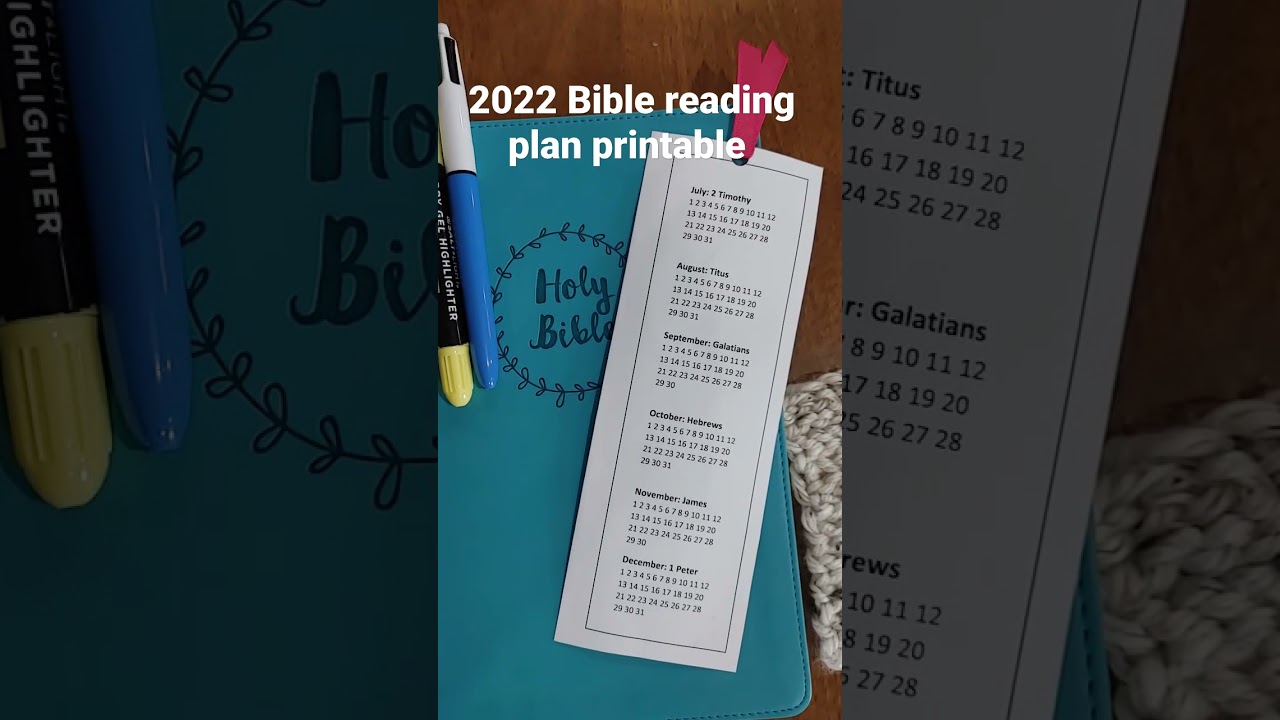 2022 Bible reading plan PRINTABLE now available at Theruralcompanion.com