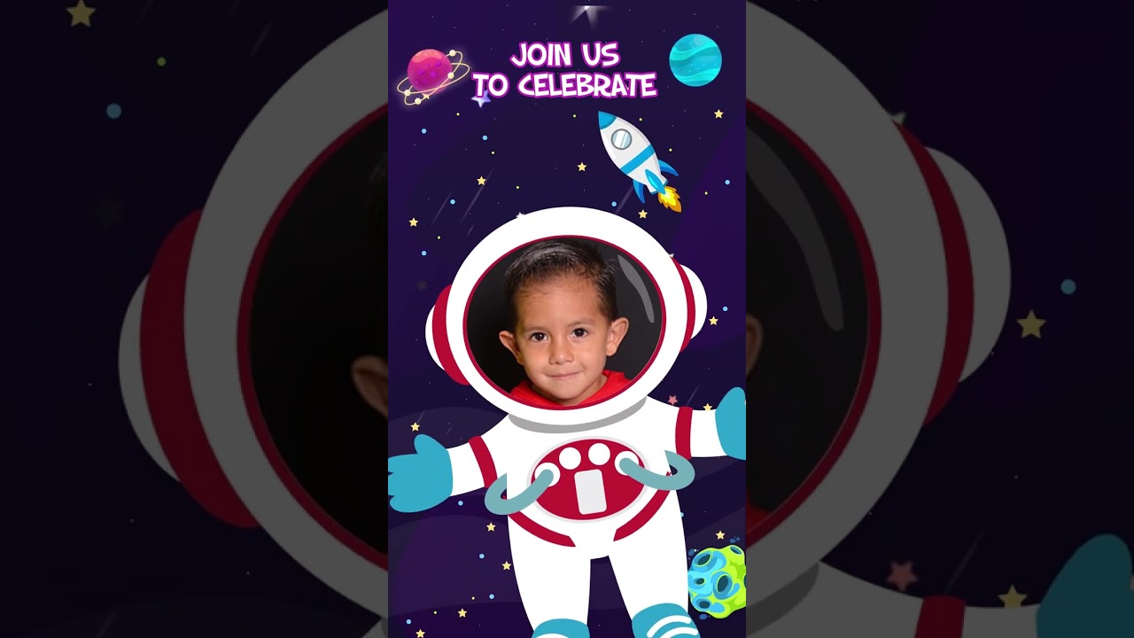 ASTRONAUT Birthday Party Invitation NASA 🚀👨🏻‍🚀