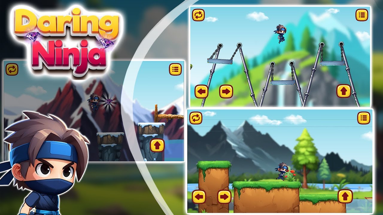 Daring Ninja || Construct 3 Game Template || Source code