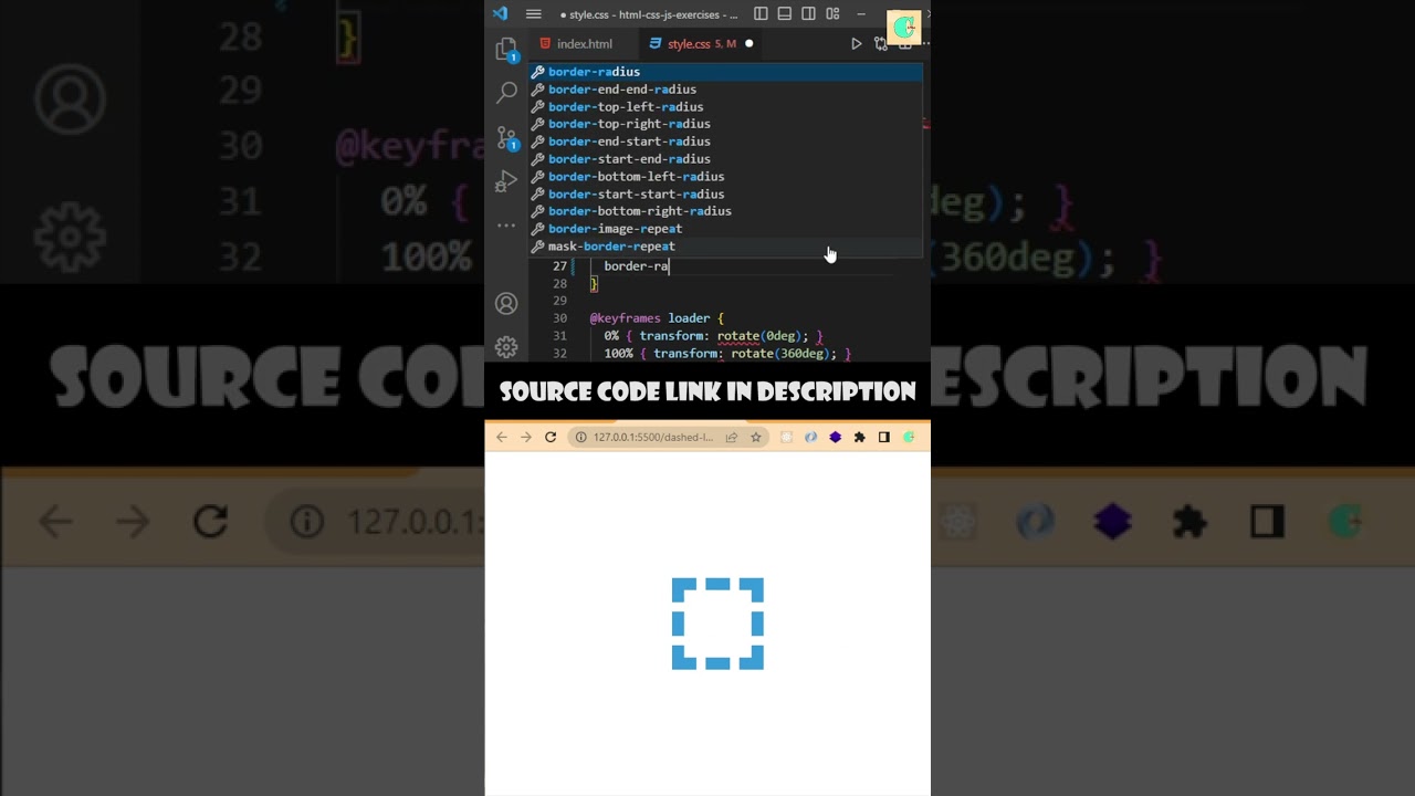 How to make dashed loader with CSS |  HTML CSS Tutorial | CodeIsMine