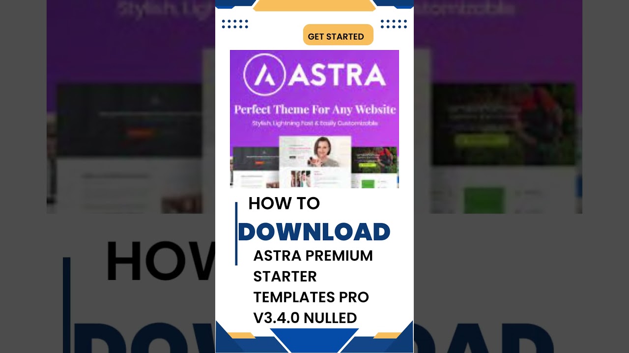 How to download Astra Premium Starter Templates Pro v3.4.0 NULLED #mudassarworld #astrapro