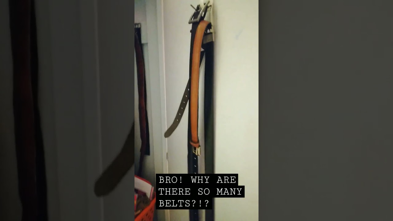 Strict parents closet be like... (not actual closet) #strictparents #belts