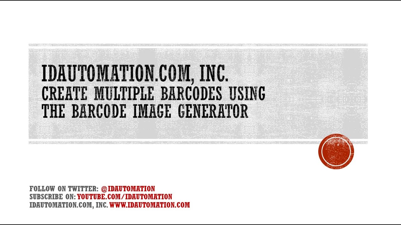 Create Multiple Barcodes using the Barcode Image Generator