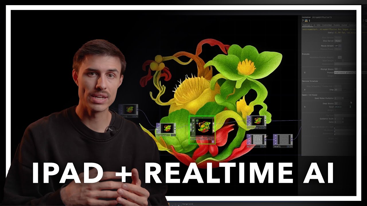 iPad drawing into StreamDiffusion - Touchdesigner Tutorial