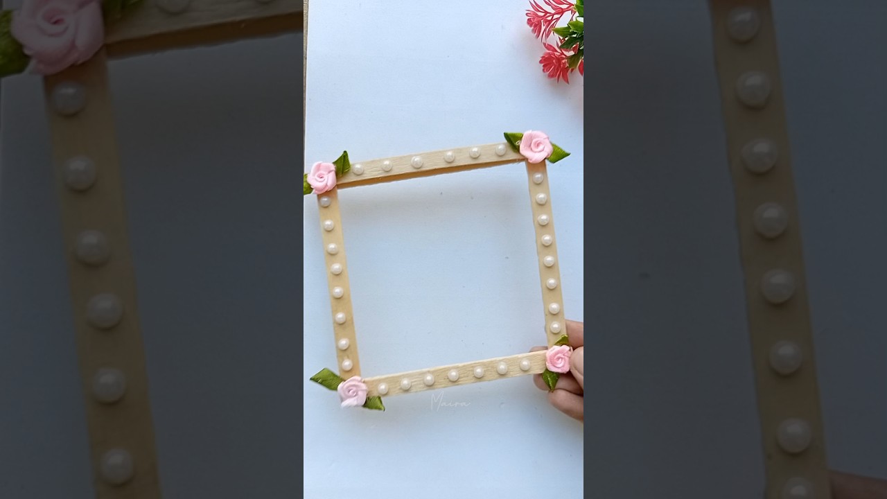 photo frame form icecream stick  #viral #diy #craft