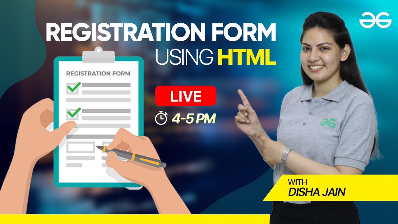 Registration Form Using HTML