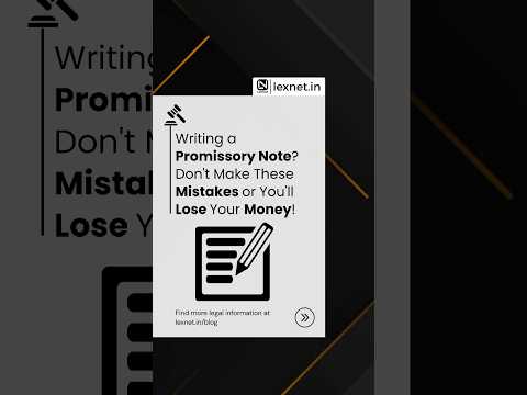 Writing a Promissory Note? Don't Make These Mistakes or You'll Lose Your Money! #promissorynote