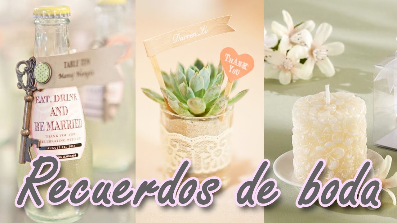 ¡¡40 ideas de Recuerdos para boda increibles que te van a encantar!! HD