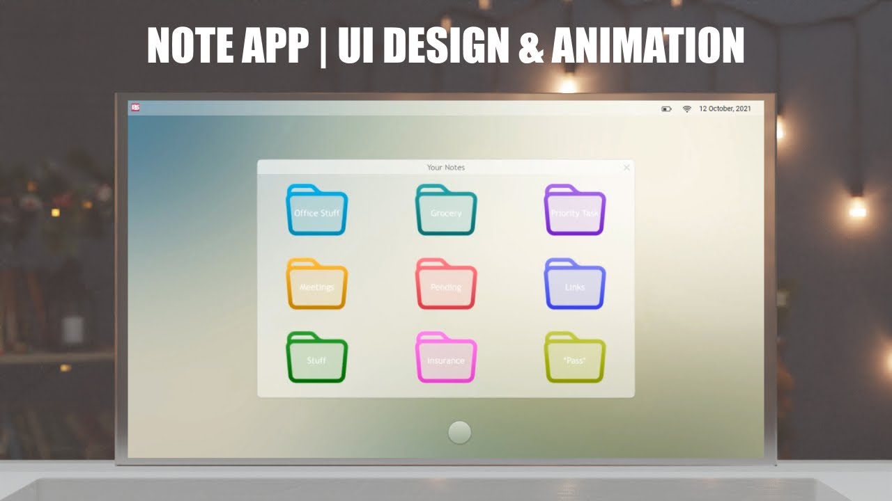 NOTES APP | UI Animation & Design