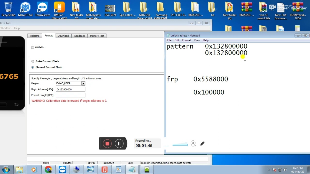 vivo y91i ,y91,y91c,y93 latest security pattern&frp unlock sp flash tool with file