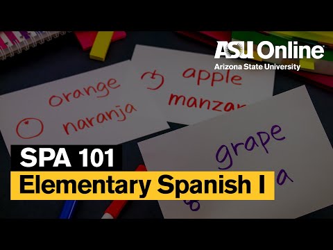 SPA 101 - Elementary Spanish I Course Overview