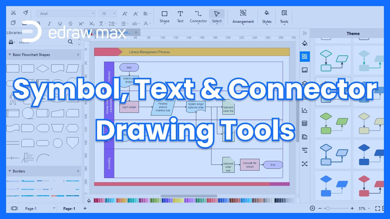 Symbol, Text and Connector Drawing Tools | EdrawMax Tutorial