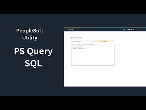 PeopleSoft - Utility to retrieve SQL Code from PS Query