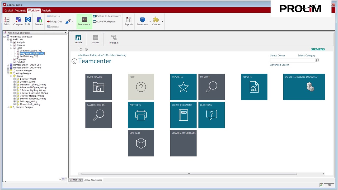 Capital and Teamcenter Integration - PROLIM