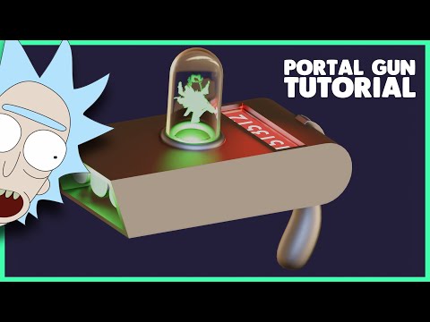 Rick and Morty Portal Gun - Blender 2.9
