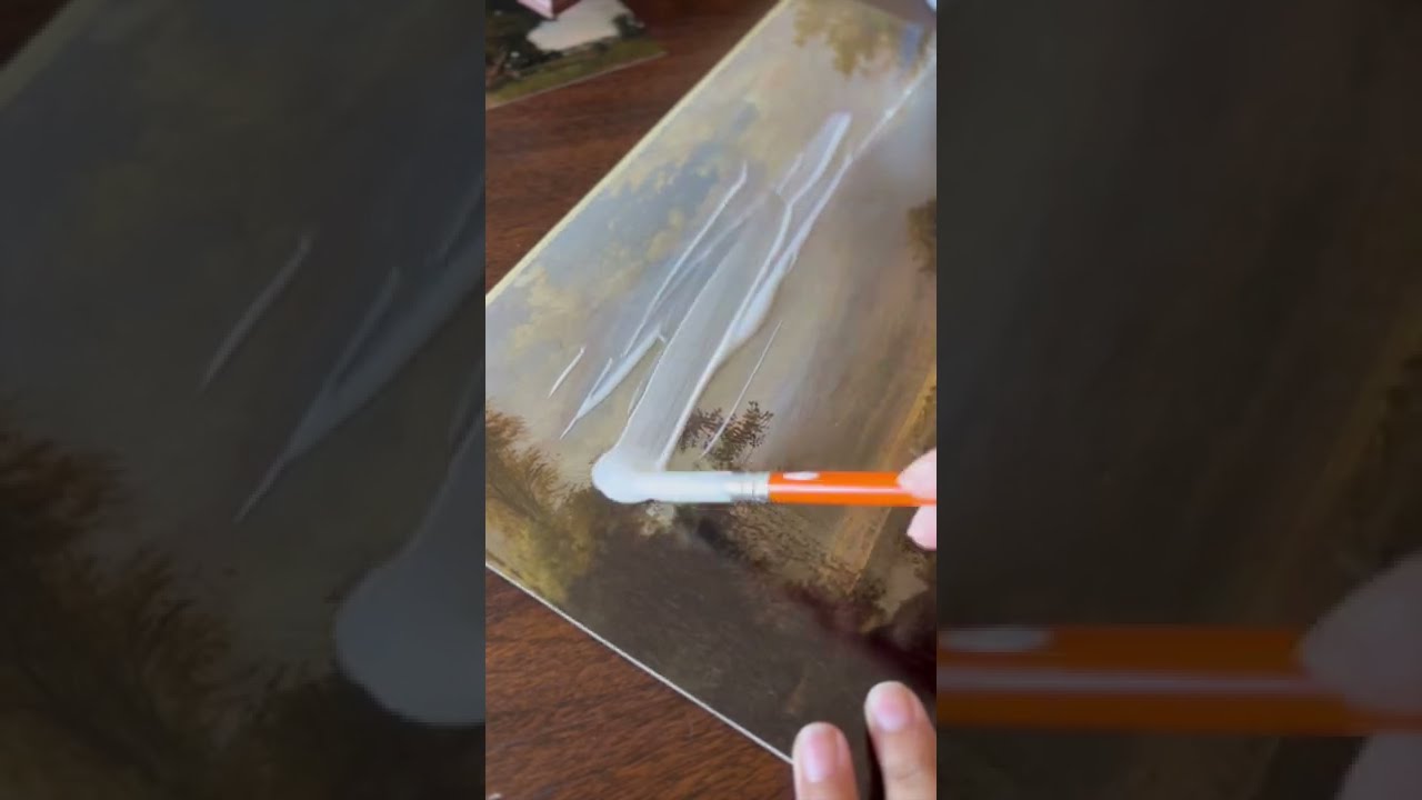 DIY FAUX OIL PAINTING | making your glossy prints matte with mod podge