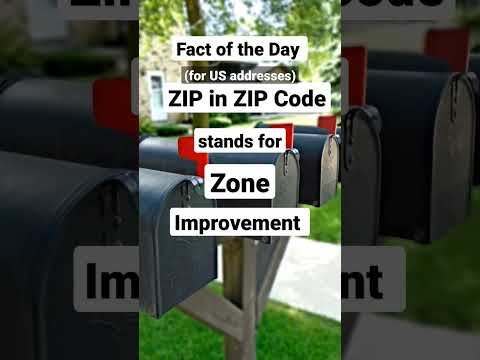 Fact of the Day: ZIP in ZIP code is an acronym for (Zone Improvement Plan)