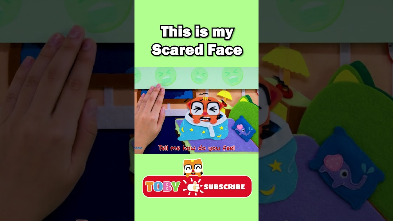 This is my Scared Face | Animal Songs For Kids | Toby And Friends #shorts