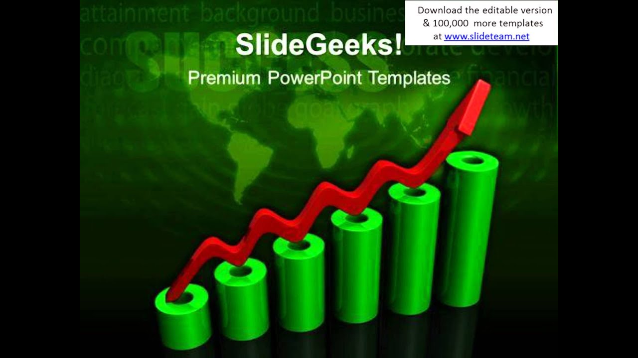 bar graph with arrow success powerpoint templates and powerpoint themes 0412
