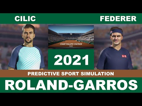 Cilic - Federer - Roland Garros 2021 - Predictive sport simulation