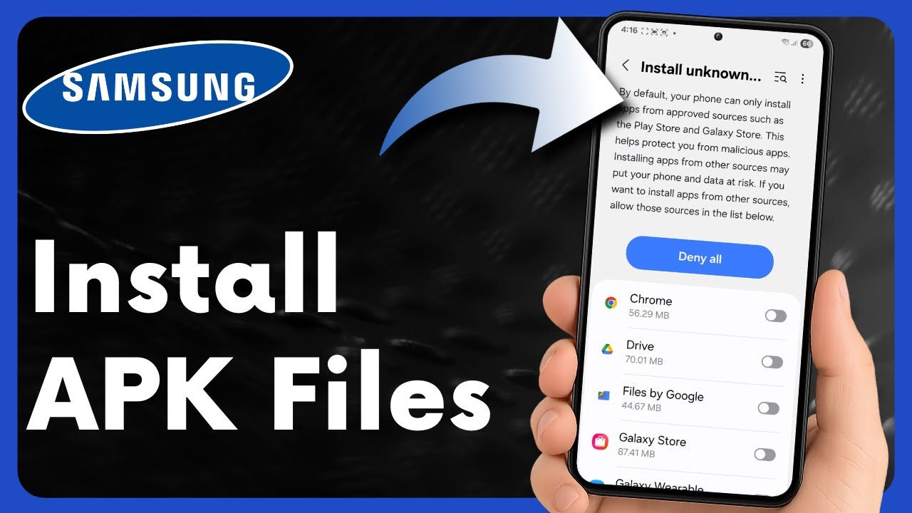 Samsung APK Install: Enable Unknown Sources and Add Apps