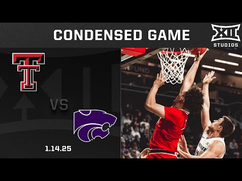 Texas Tech vs. Kansas State Condensed Game | 2024-25 Big 12 Men's Basketball