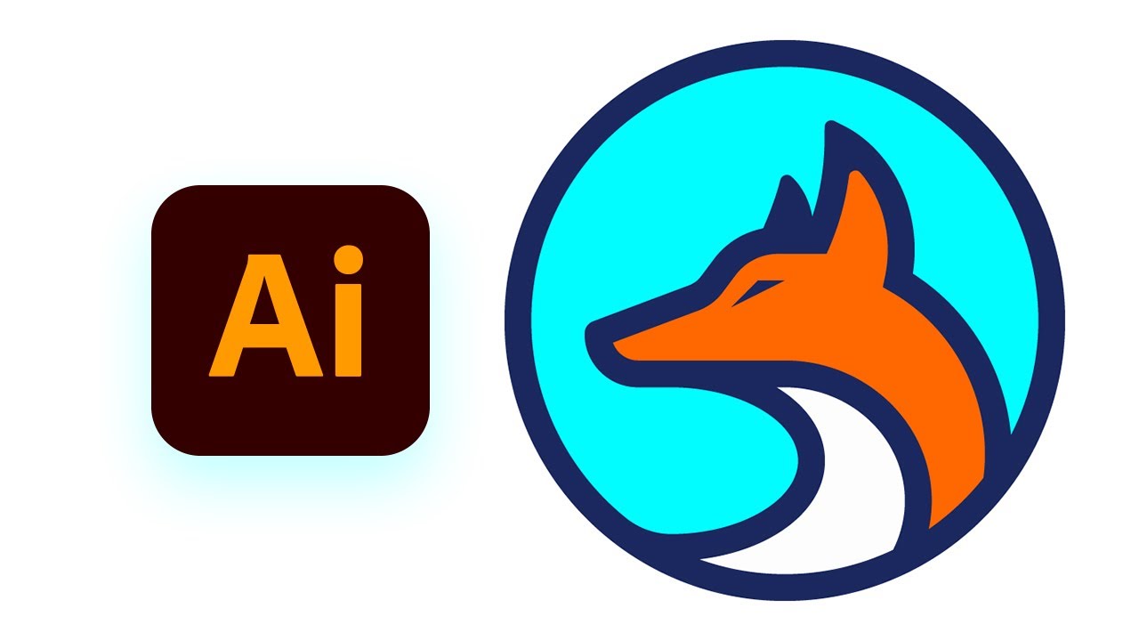 How to Create a Fox Head Logo in Illustrator | Illustrator Tutorial