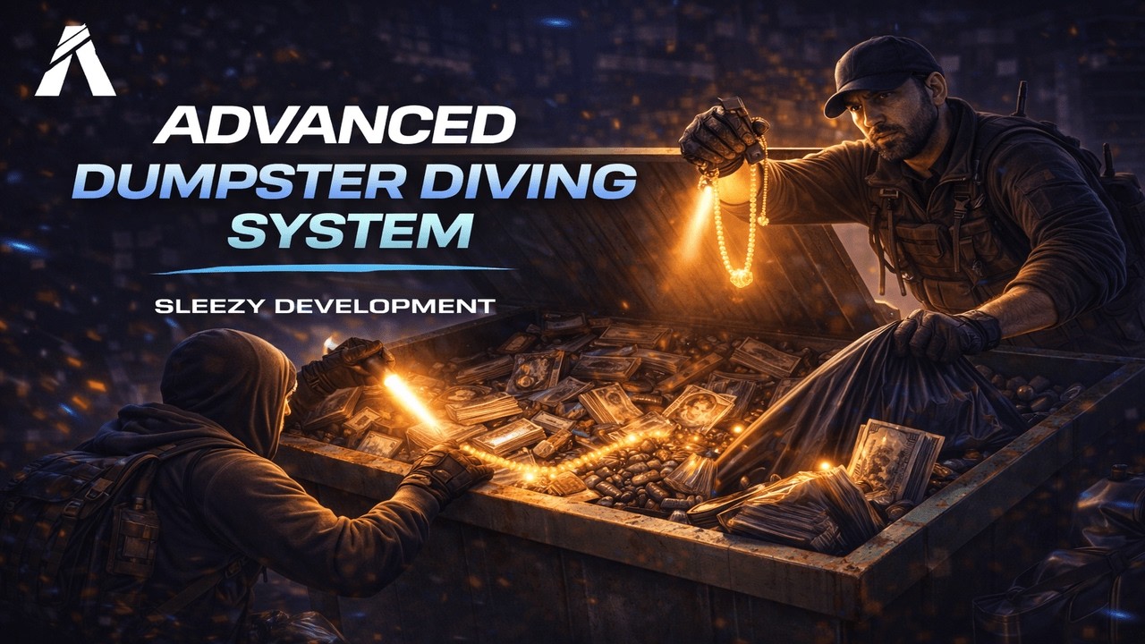 Best FiveM Dumpster Diving Script | Loot, Hide, Stashes, Rat Attacks & More