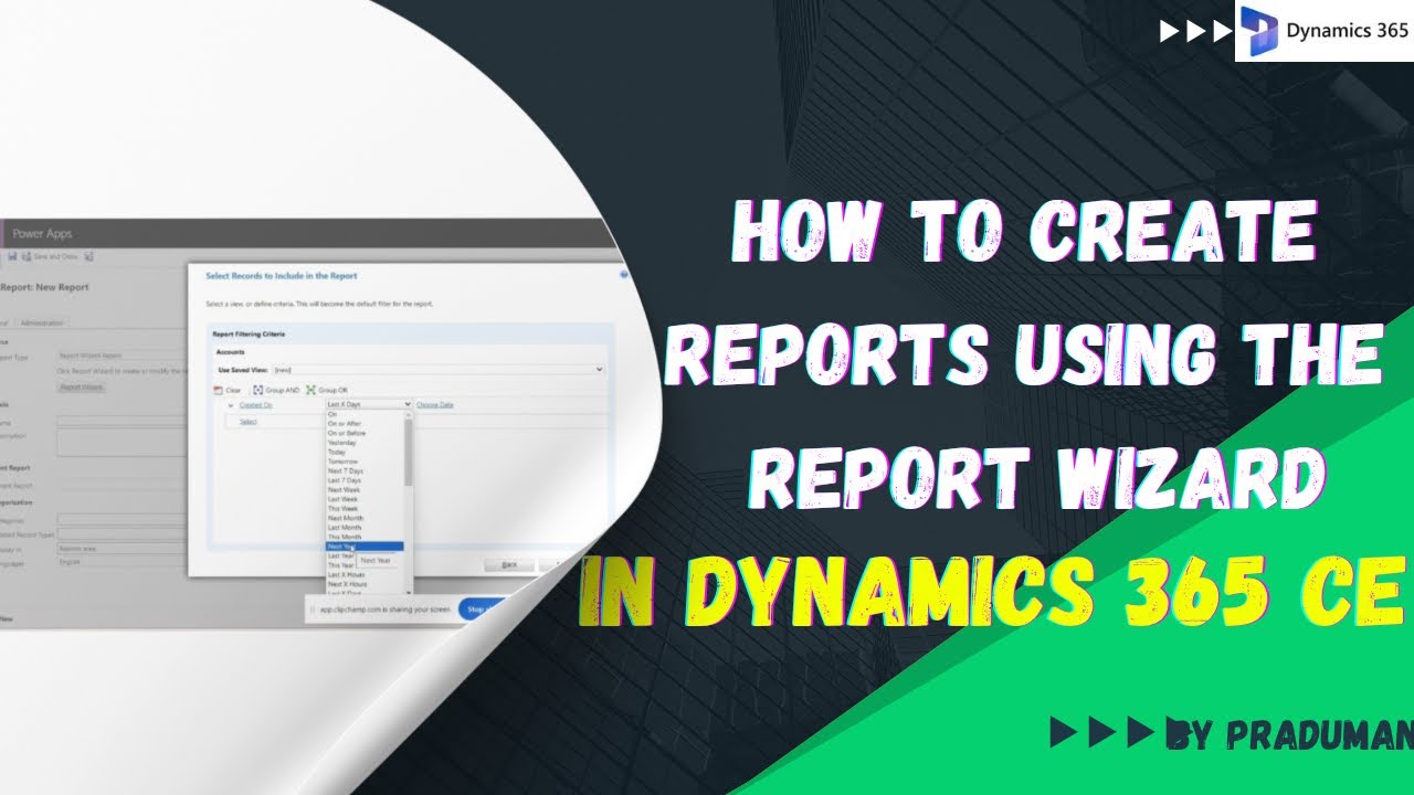 How to Create Reports in D365 Using the Report Wizard in D365