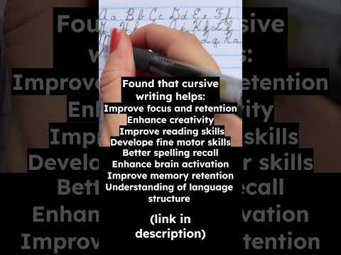 Benefits of Cursive Writing, cursive alphabet