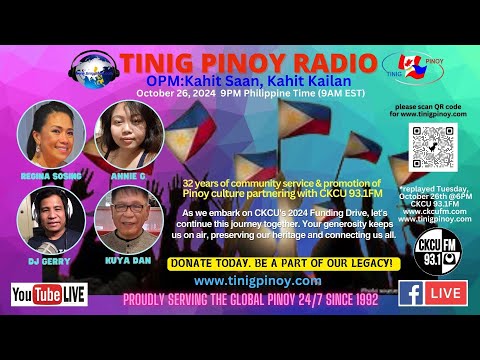 CKCU Funding Drive 2024 - Powered by People! - TINIG PINOY - CanadaHelps