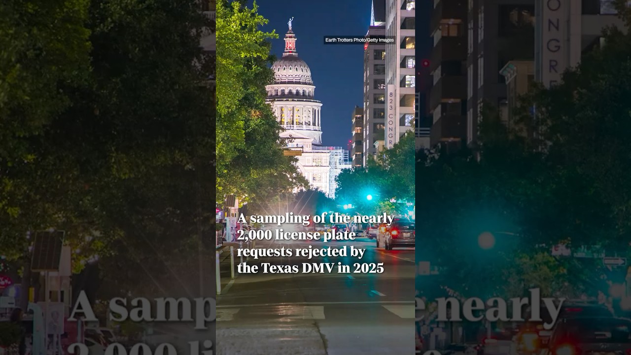 D3N1ED: 52 custom Texas license plates rejected by the DMV in 2025