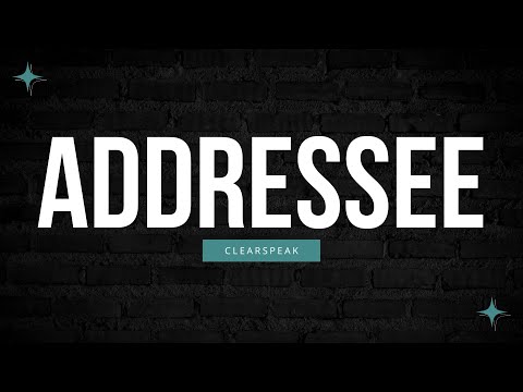 How to Pronounce Addressee in English 2024 (Step by Step)