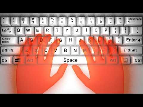 Typing the letters V, R, B, G, T and the digits 4 and 5