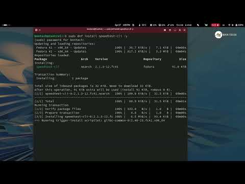 Internet speedtest command for Linux