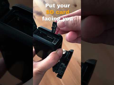 How to insert SD card and open battery door in Gopro 11