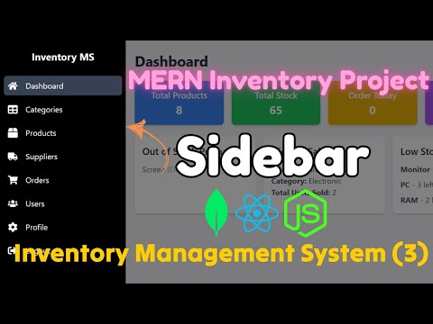 Build Admin Sidebar in React | Inventory Management System (MERN Stack ...