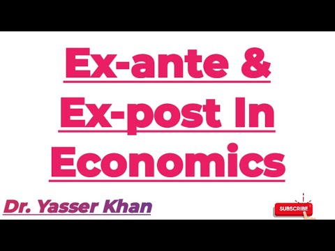 Ex-ante & Ex-post | Ex ante In Economics | Ex post In Economics | Understanding Ex ante | Economics