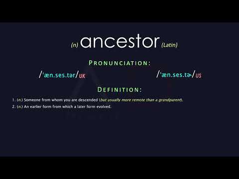 Ancestor Meaning And Pronunciation | Audio Dictionary