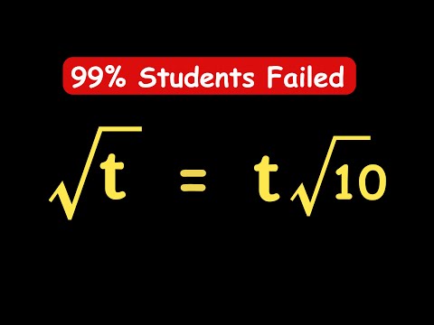 OLYMPIADS || How to Solve √t = t√10 || Can You Solve for t? #maths