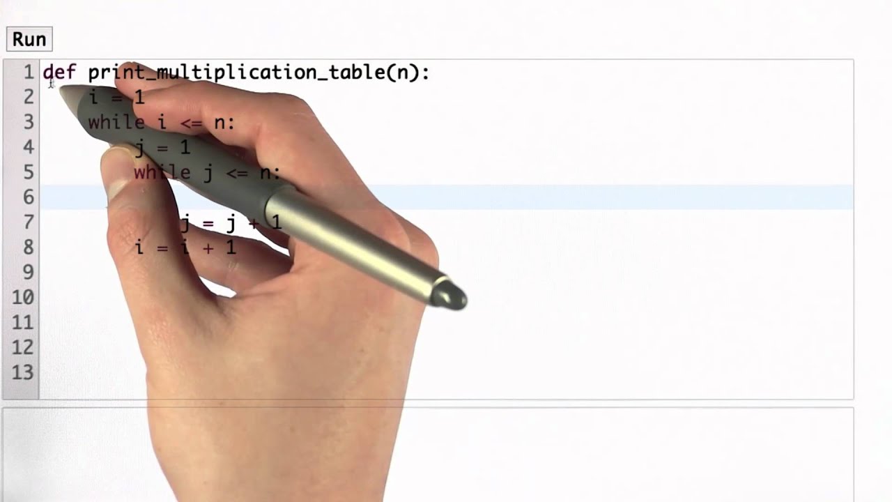 Multiplication Table Solution - Intro to Computer Science